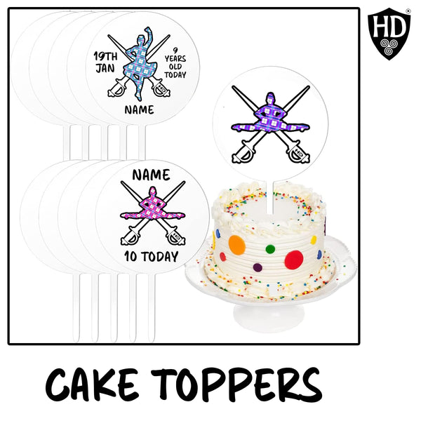 Highland Dancer Cake Topper - Circle Clear Acrylic – The Highland Dancer