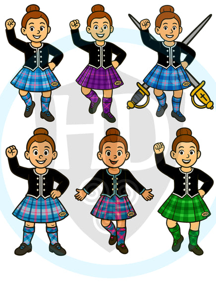 Highland Dancer DTF Stickers #2 - FREE p&p in the UK – The Highland Dancer