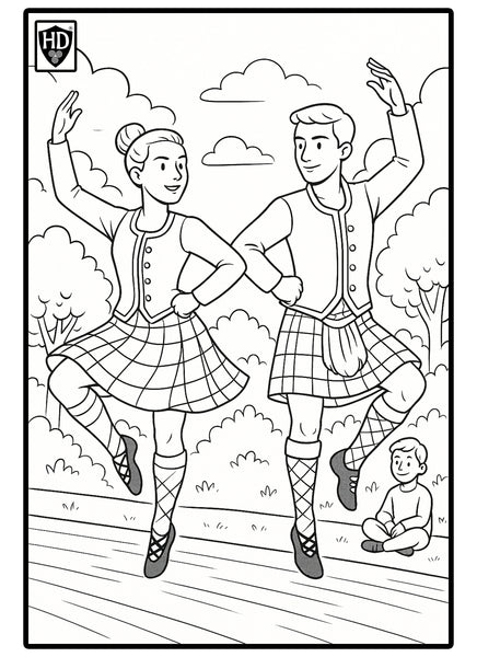 Colour In Sheet – The Highland Dancer
