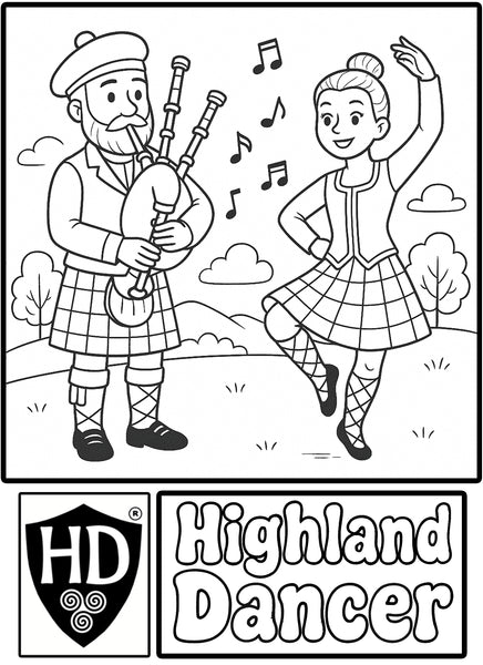 Colour In Sheet – The Highland Dancer
