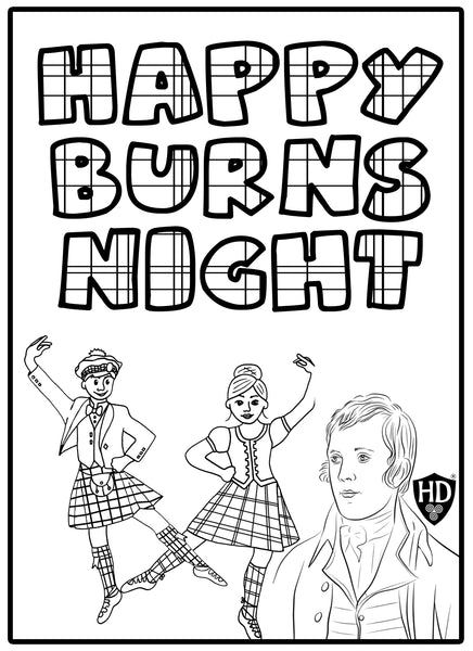 Burns Colour Sheet FREE Digital download!!! #3 – The Highland Dancer