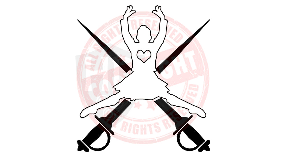 Girl Dancer and Swords Decal #4 – The Highland Dancer