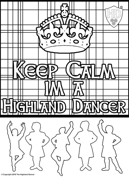 Colour in Sheet (FREE Digital Down Load) #G – The Highland Dancer